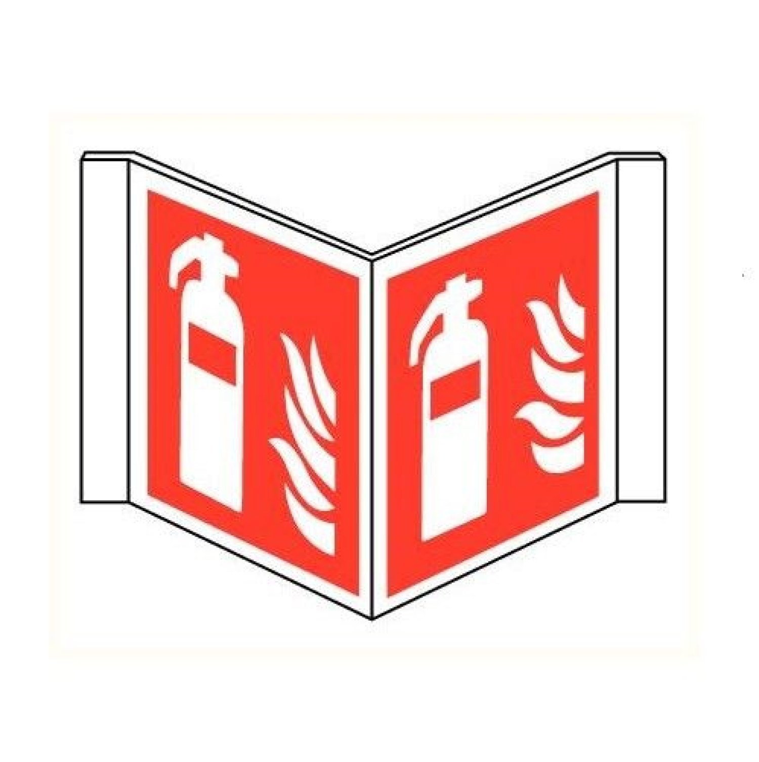 Pictogram brandblusser panoramisch 400x200mm | Brandblussershop