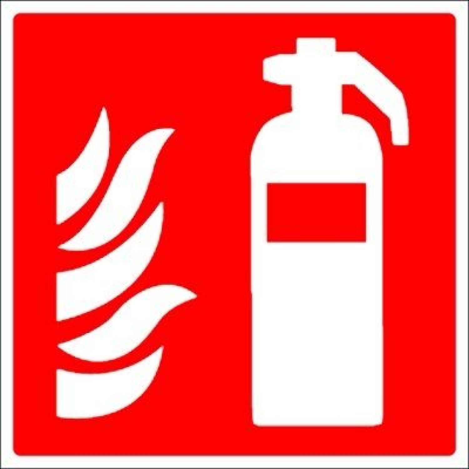 Brandblusser pictogram sticker 200x200 | Brandblussershop