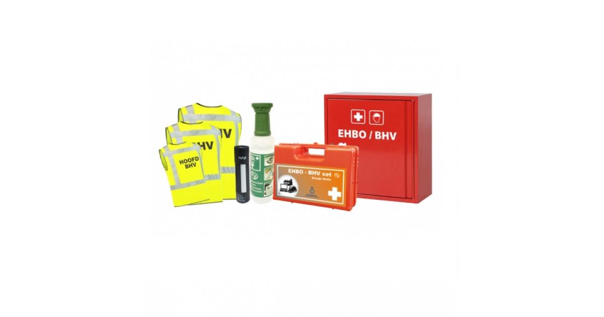 BHV kast met inhoud BHV en EHBO groot | Brandblussershop