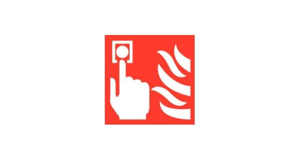 Pictogram Handmelder kunststof 300x300 mm | Brandblussershop