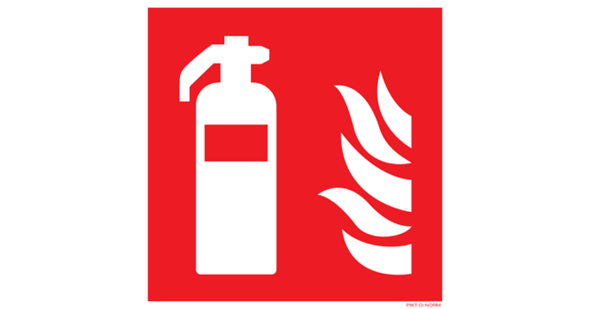 Pictogram Brandblusser kunststof diverse maten | Brandblussershop