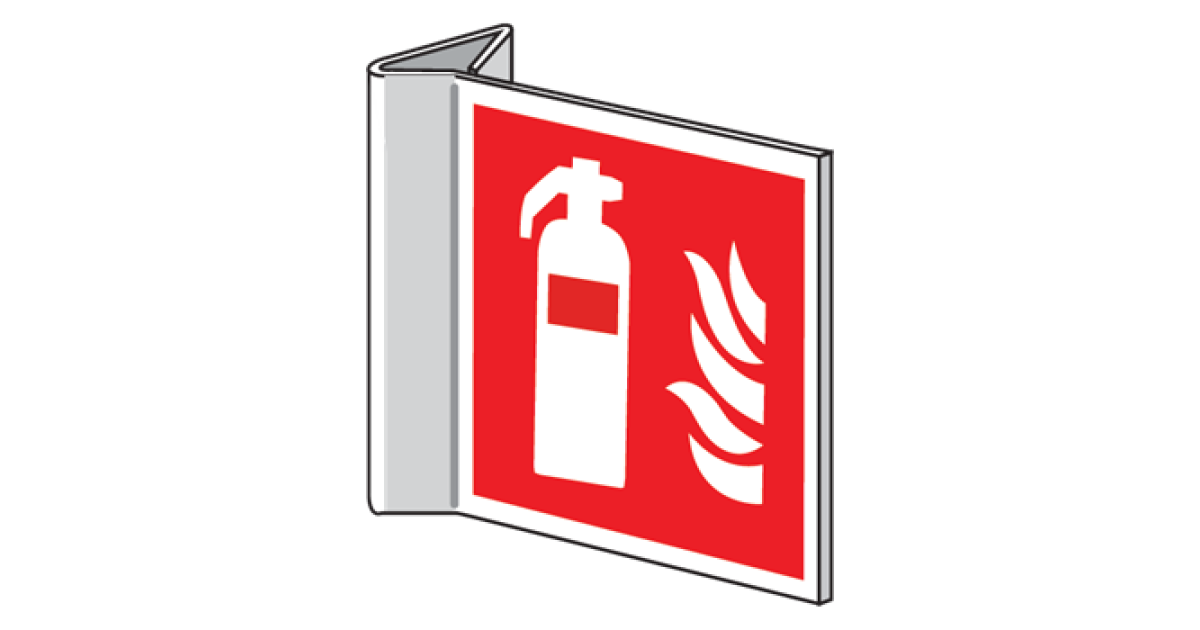 Pictogram Brandblusser haaks kunststof diverse maten | Brandblussershop