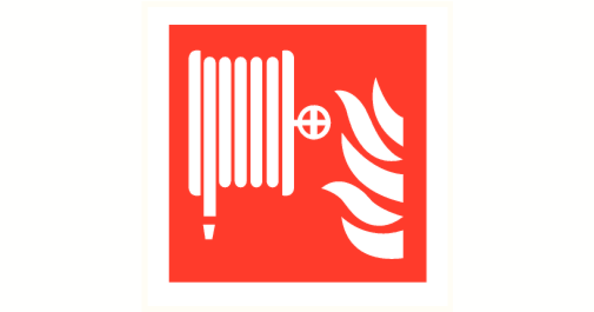 Pictogram Brandhaspel sticker diverse maten | Brandblussershop