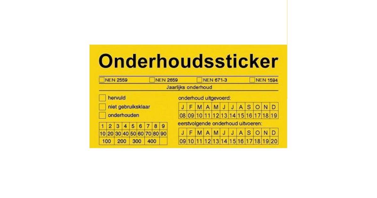 REOB controle stickers | Brandblussershop